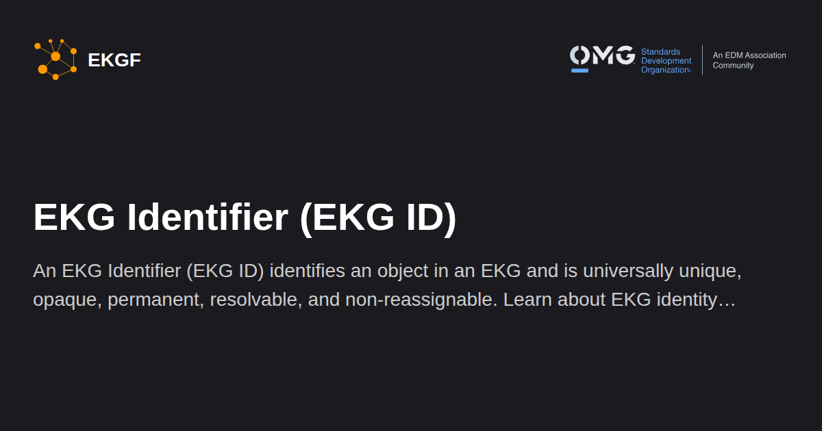 EKG Identifier (EKG ID) - Use Case Tree Method