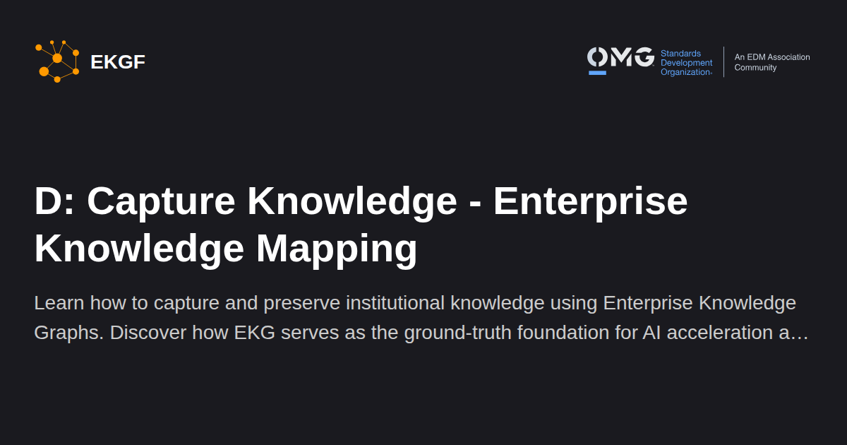 D: Capture Knowledge - Enterprise Knowledge Mapping - Use Case Tree Method